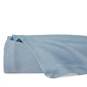 SFERRA X Scalamandre Cobblestones Coverlet, King - Sea