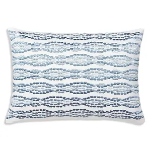SFERRA X Scalamandre Cobblestones Decorative Pillow, 12 X 18 Exclusive - White/sea