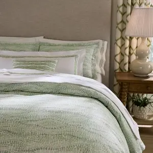 SFERRA X Scalamandre Cobblestones Duvet Cover, Full Queen - Willow