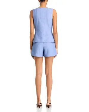 Aqua Pinstriped Vest