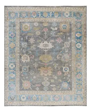 Bloomingdale'S Colorful Oushak M1945 Area Rug, 8'3 X 9'10 - Gray