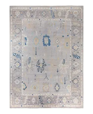 Bloomingdale'S Colorful Oushak M1945 Area Rug, 10' X 13'8 - Gray