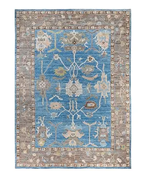 Bloomingdale'S Colorful Oushak M1945 Area Rug, 10' X 13'10 - Light/blue