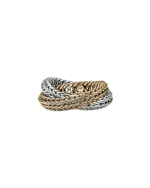 John Hardy Kami Chain Crossover Ring - Silver