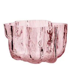 KOSTA BODA Crystal Crackle Bowl Votive - Pink