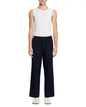 Sandro Wide Leg Trousers - Black