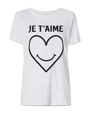 Cinq À Sept Smiling Heart Graphic Tee - White