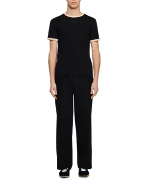 Sandro Logo Ringer Tee - Black