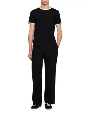Sandro Logo Ringer Tee - Black