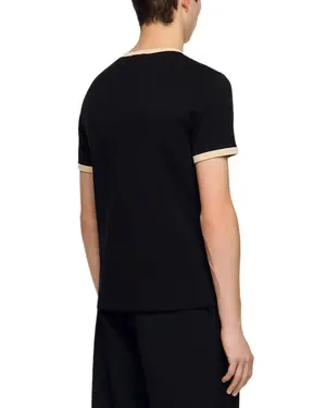 Sandro Logo Ringer Tee - Black