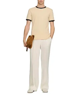 Sandro Logo Ringer Tee - Sand