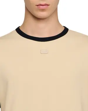 Sandro Logo Ringer Tee - Sand