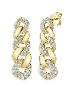 SHY CREATION 14k Yellow Diamond Link Earrings - Gold