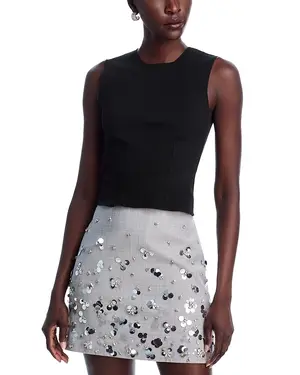 Aqua Ponte Top - Black