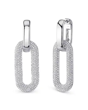 SHY CREATION 14k Gold 1.33 Tcw Diamond Pave Oval Earrings - White