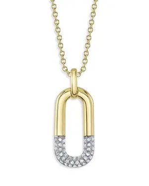 SHY CREATION 14k Diamond Link Pendant Necklace - Gold
