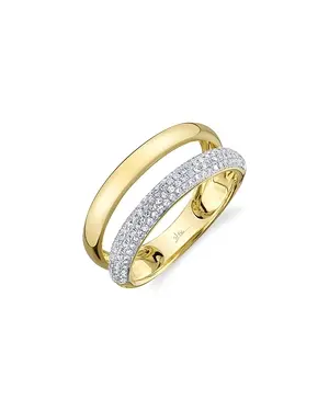 SHY CREATION 14k Diamond Pave Ring - Yellow Gold