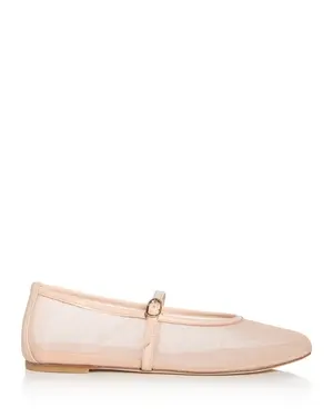 STUART WEITZMAN Bareitall Mary Jane Flats - Beige