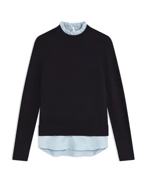 Ted Baker London Lissiah Layered Sweater - Dark Blue