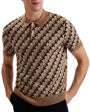 Ted Baker London Textured Jacquard Polo Shirt