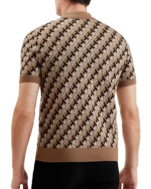 Ted Baker London Textured Jacquard Polo Shirt