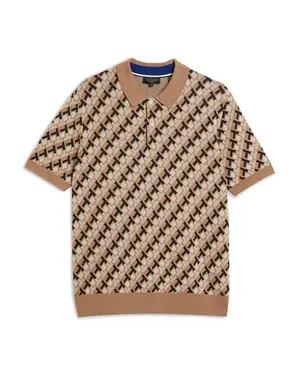 Ted Baker London Textured Jacquard Polo Shirt