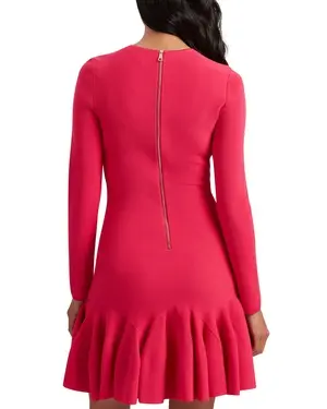 Ted Baker London Loiss Long Sleeve Mini Dress - Fuchsia