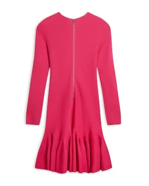 Ted Baker London Loiss Long Sleeve Mini Dress - Fuchsia