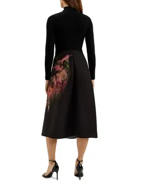 Ted Baker London Asnes Floral Mixed Media Dress