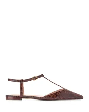 Cole Haan T-strap Leather Ballet Flats