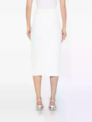 NISSA Floral-buttons Midi Skirt