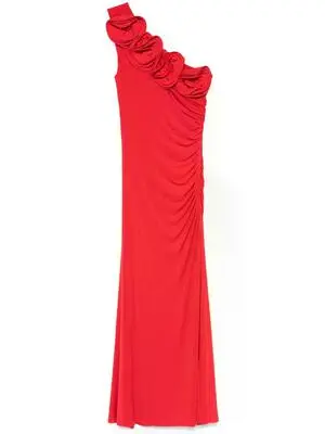 NISSA Floral-appliqué Maxi Dress