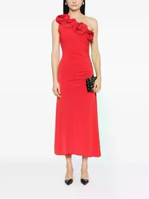 NISSA Floral-appliqué Maxi Dress