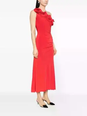 NISSA Floral-appliqué Maxi Dress
