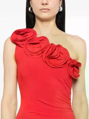 NISSA Floral-appliqué Maxi Dress