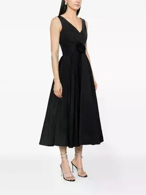 NISSA Sleeveless Midi Dress - Black