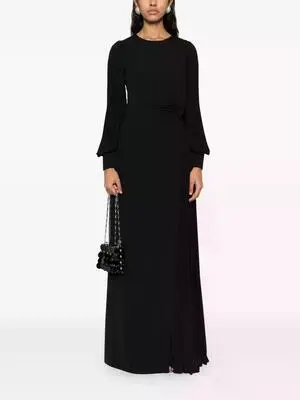 NISSA Plissé-detail Gown