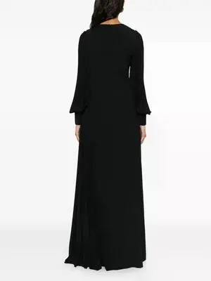 NISSA Plissé-detail Gown
