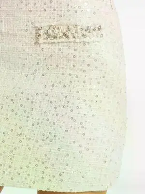LoveShackFancy Faux-pearl Embellished Mini Skirt