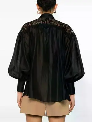 NISSA Lace-detail Blouse