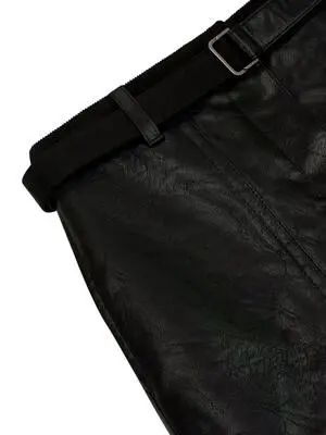 STUDIO TOMBOY Belted Leather Mini Skirt