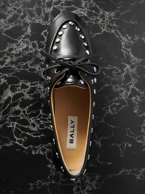 Bally Pathy Studded Leather Loafers