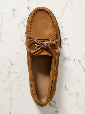 GIANVITO ROSSI Suede Boat Shoes - Brown
