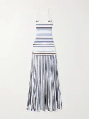 Faithfull The Brand Citara Striped Maxi Dress - Blue