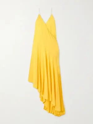 Alaïa Asymmetric Jersey Midi Dress - Yellow