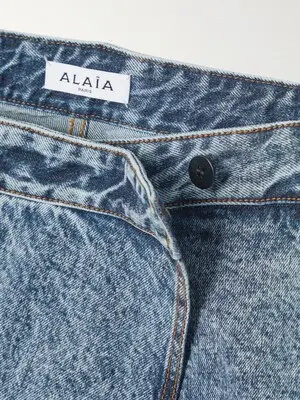 Alaïa Asymmetric Wide-leg Jeans - Blue