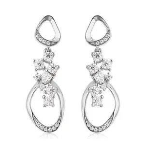 LUCY QUARTERMAINE Volcan White Topaz Dangle Earrings - Sterling Silver