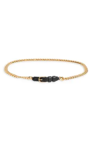 NILI LOTAN Nicolette Chain Belt - Black