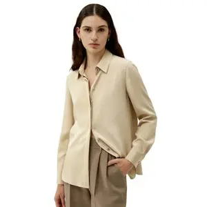 Lilysilk Graceful Button-up Silk Blouse - Dune