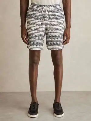 REISS Haze Crochet Drawstring Shorts